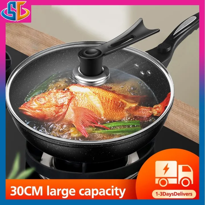 COOK CENTRE Wok non stick pan fast thermal conductivity material light ...
