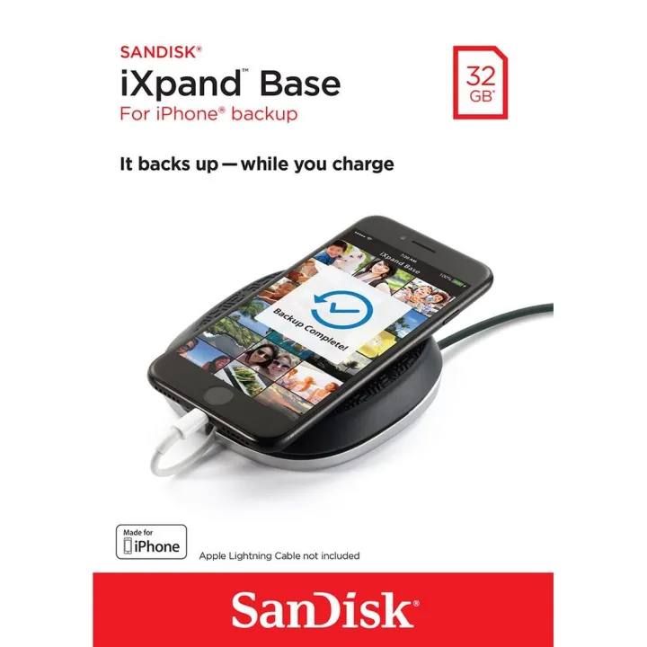 SanDisk iXpand Base iPhone iPad Charger and Backup ความจุ 32GB (SDIB20N ...