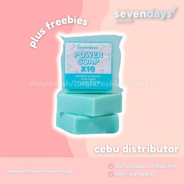 Sevendays POWER SOAP x10 Extreme Whitening by Her Skin — 100 AUTHENTIC ...