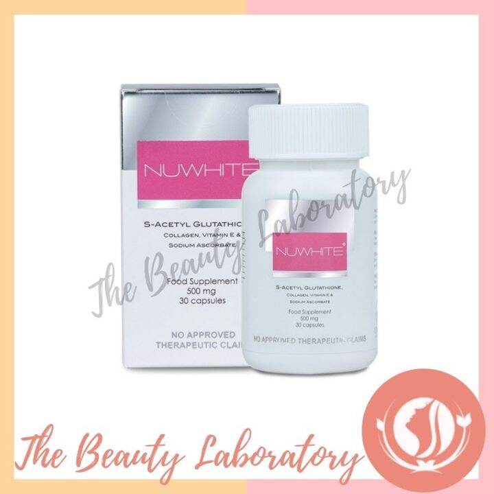 Nuwhite S-Acetyl Glutathione with Collagen Sodium Ascorbate and Vitamin E | Lazada PH
