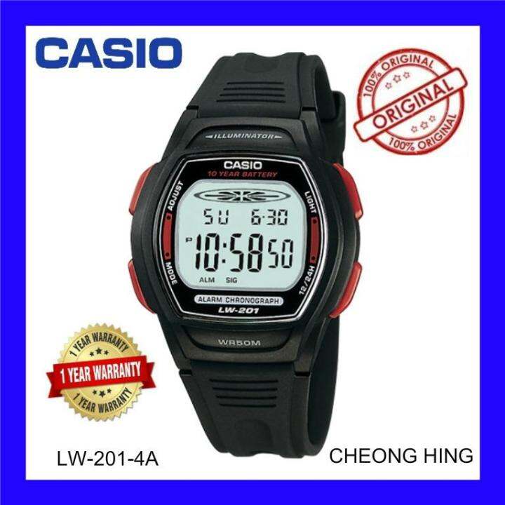 CASIO ORIGINAL LW-201-4A DIGITAL KID’S WATCH | Lazada