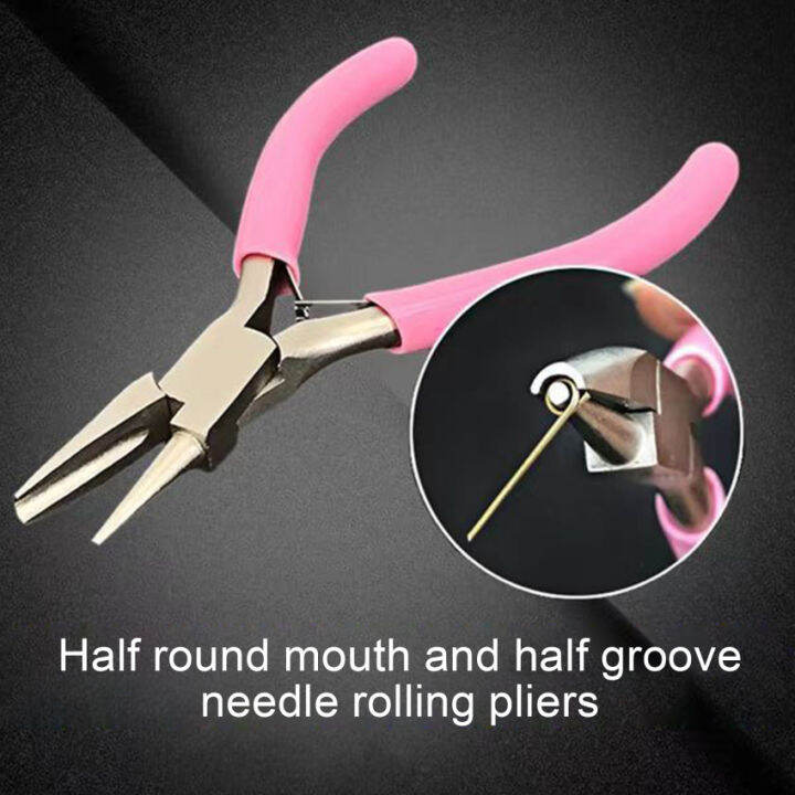 Tang cekung bulat 5 inci, kawat tang loop, tang presisi Mini, alat Bending OK kawat untuk ...