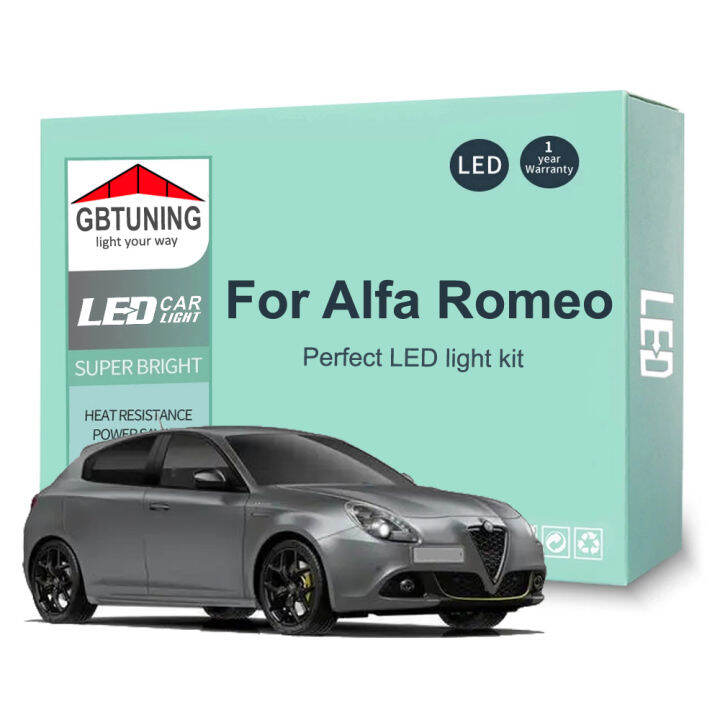 LED ภายในหลอดไฟสำหรับ Alfa Romeo Giulietta Mito Brera GT Spider 4C 147 156 159 166รถอ่านโดม ...