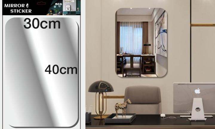 Sticker Cermin 3D untuk dinding, tembok, lemari dll | Lazada Indonesia