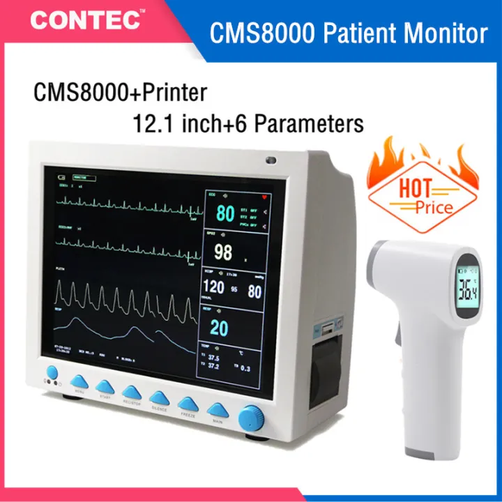 CONTEC CMS8000 Patient Monitor 6 Parameter Vital Signs Monitor SPO2,PR ...