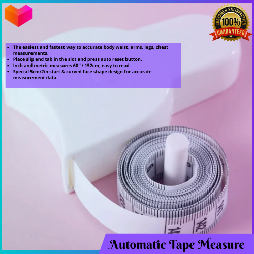 5PCS Body Tape Measure Automatic Telescopic 60 inch Self Retracting ...