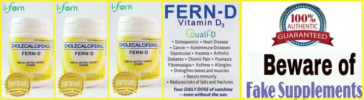 Fern D Vitamin D Supplement 120 softgels ( 3 bottles) GodsFavorBoutique | Lazada PH