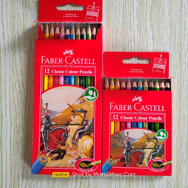 Faber-Castell Classic Colour Pencils 12s Long Short Made in Indonesia ...