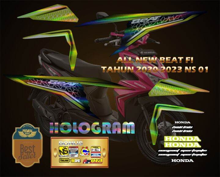 STICKER DECAL HOLOGRAM ALL NEW BEAT FI 2020-2023 NS 01 | Lazada Indonesia