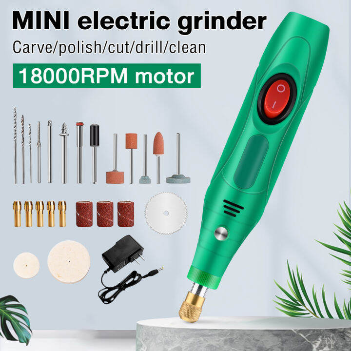 Bor Mini 12V DC 15000 RPM Mini Drill Electric Engraver Grinder Gerinda ...
