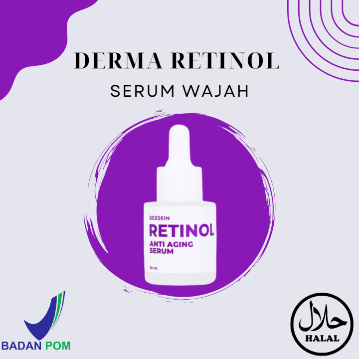 Derma Retinol Anti Aging Serum menghaluskan kulit wajah dan meratakan ...