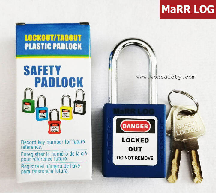 Safety Padlock (Steel) กุญแจนิรภัย ก้านเหล็ก สีน้ำเงิน รุ่น BD-G03 MaRR ...