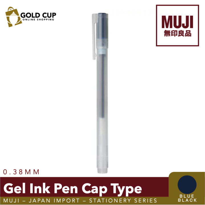 MUJI Gel Ink Pen Cap Type - 0.38mm, Blue Black | Lazada PH