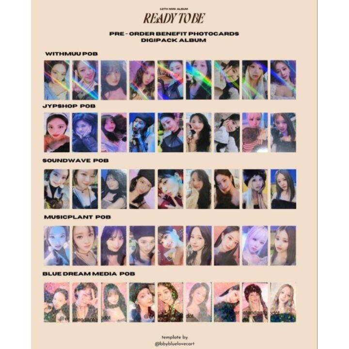 TWICE Ready to Be site preorder benefit photocards DIGIPACK POBS | Lazada PH