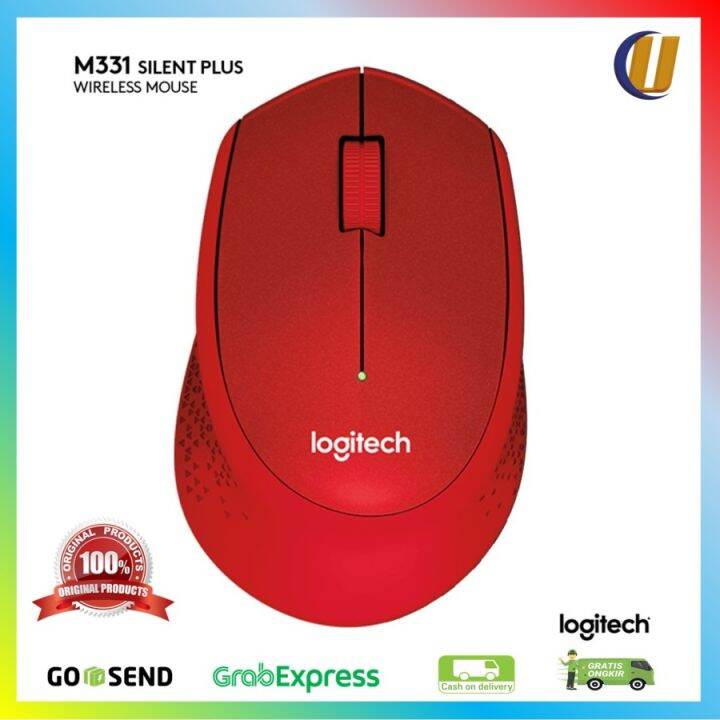 Mouse Wireless Logitech Silent M331 PLUS Original - Red | Lazada Indonesia