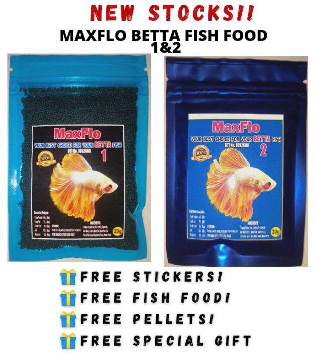 Maxflo Small pellets betta fish food 20g | Lazada PH