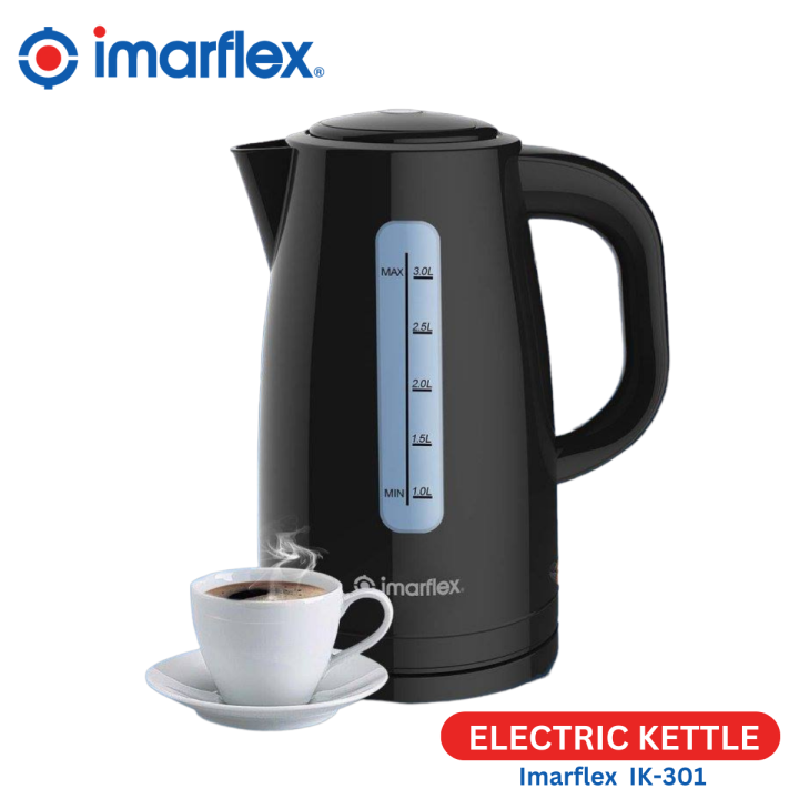 Imarflex Electric Kettle Heater 3 Liters Hot Water Boiler IK-301 Black ...