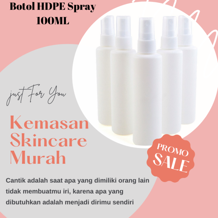 BOTOL SPRAY 100ML PUTIH POLOS DIAMETER 3.5CM - BOTOL CAIRAN ANTISEPTIK ...