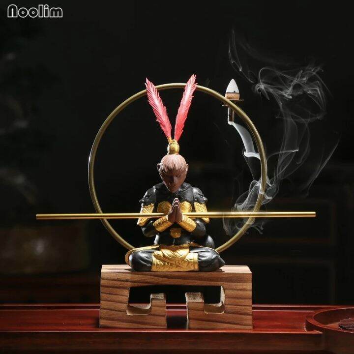 NOOLIM Purple Clay Monkey King Tea Pet Creative Animal Figurines ...