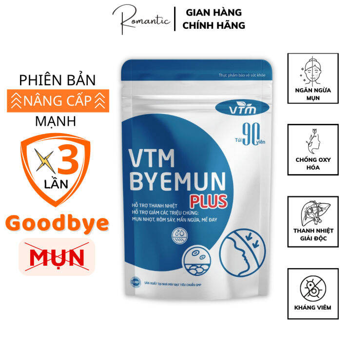 Viên uống VTM Byemun Plus hỗ trợ thanh nhiệt, giảm triệu chứng mụn nhọt ...