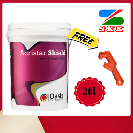 SKK Acristar Shield 20L Exterior Wall Paint | Cat Dinding Luar | Lazada