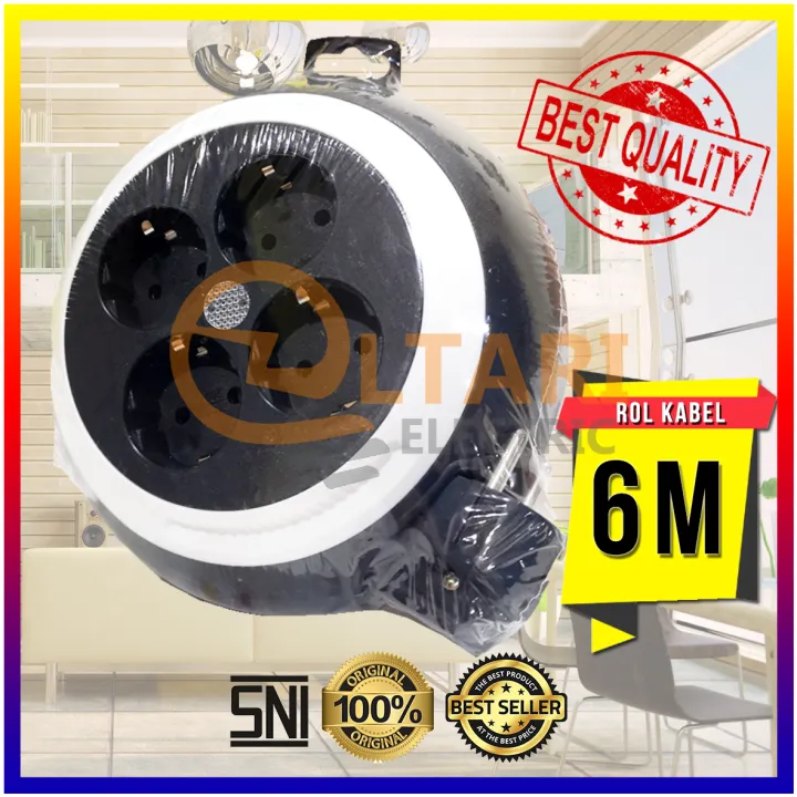 KABEL ROL 6M / COLOKAN LISTRIK / ROL KABEL / BOX KABEL 6M 6 METER ...