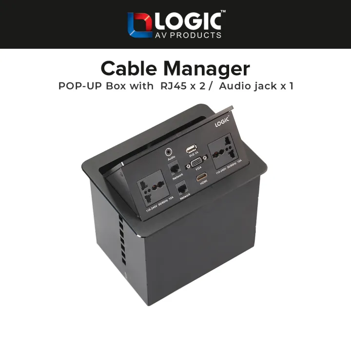 Logic AV LG-502H LOGIC POP-UP Box with RJ45 x 2 / Audio jack x 1 ...