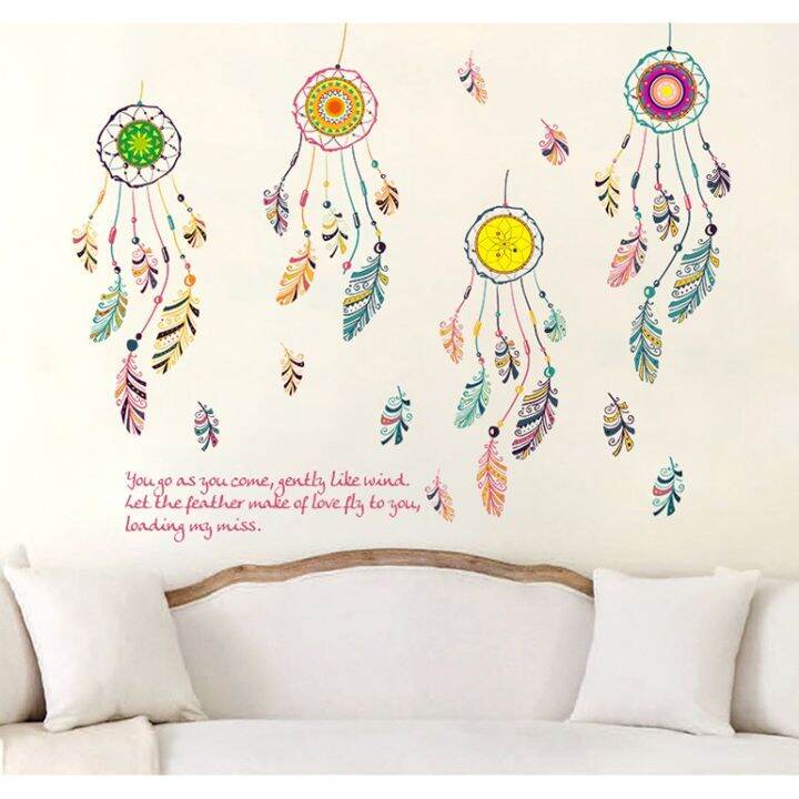 Dream Catcher Wall Stickers Family Space Creative Art Sticker ...