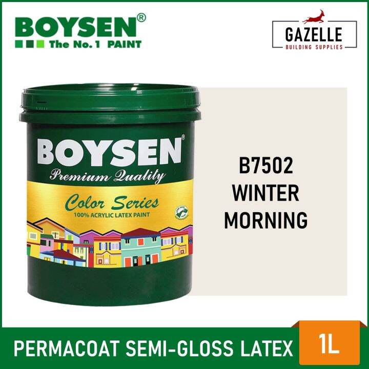 Boysen Color Series Permacoat Semi-Gloss Latex Winter Morning B7502 ...