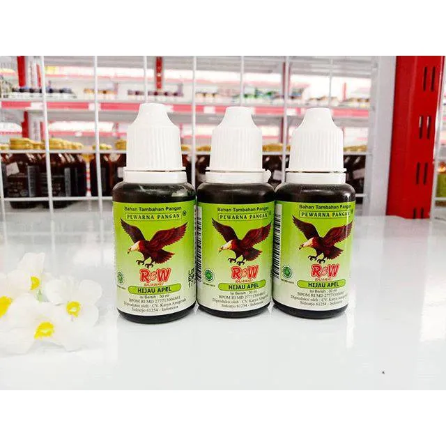 PEWARNA MAKANAN RAJAWALI 30 ML / PEWARNA RAJAWALI - HIJAU APEL RW ...