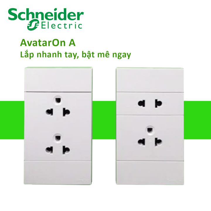 Bộ công tắc, ổ cắm , mặt thiết bị Schneider Electric dòng Avataron A ...