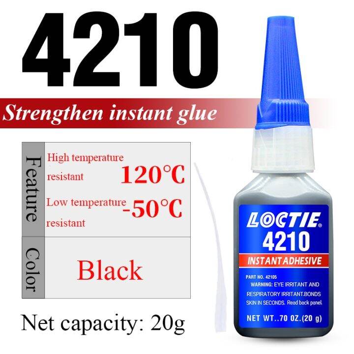 20g Black Superglue Loctite 4210 Metal Rubber Plastic Bonding Adhesive ...