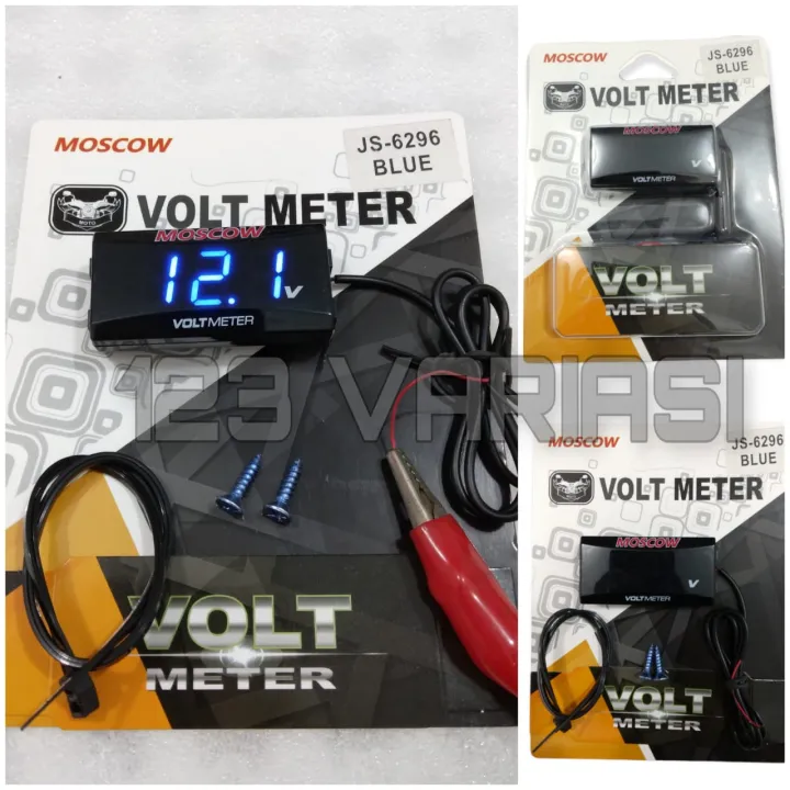 VOLTMETER AKI DIGITAL AKI VOLT METER BIRU UNIVERSAL SEMUA MOTOR | Lazada Indonesia