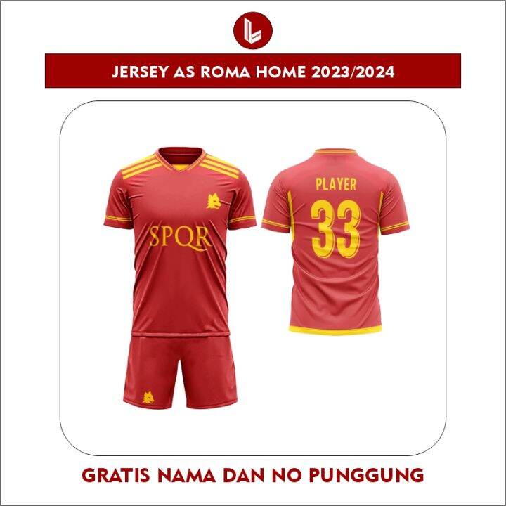 Jersey As Roma Home 2023/2024 Premium Terbaru Gratis Nama Dan No Punggung | Lazada Indonesia