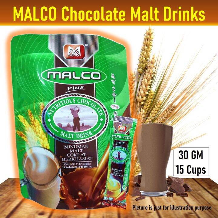 3 IN 1 CHOCOLATE MALT DRINKS COKLAT MINUMAN "MALCO" 30G, 15 SACHETS ...