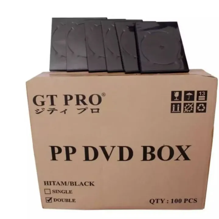 TEMPAT KASET KOTAK KASET CD DVD VCD PP DVD BOX 1 KARTON/KARDUS ISI 100 ...