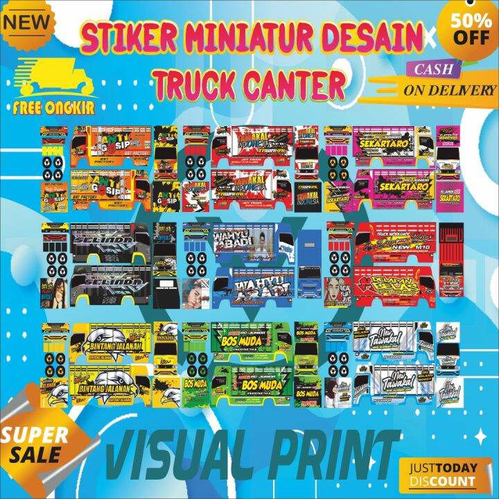 STIKER TRUCK OLENG 1 LUSIN UK 45 CM PALING MURAH | Lazada Indonesia