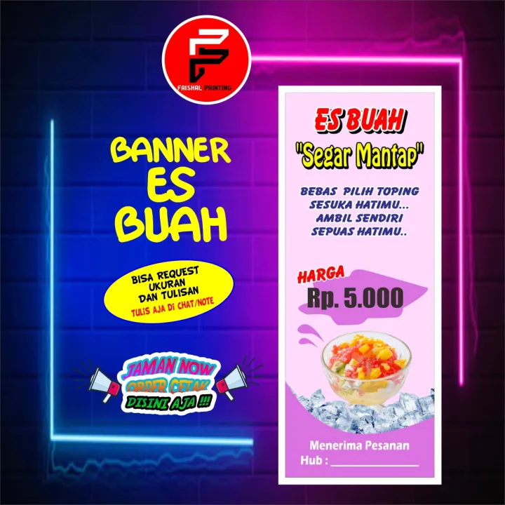Banner es Buah / Spanduk Minuman Es Buah / Banner Minuman / Spanduk ...