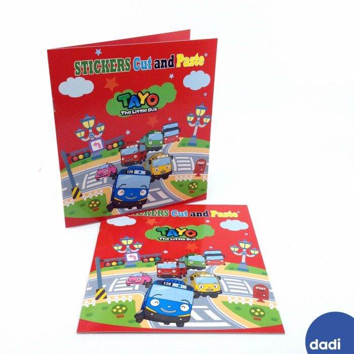 Original Tayo The Little Bus Sticker Cut and Paste - Dadi / mewarnai ...