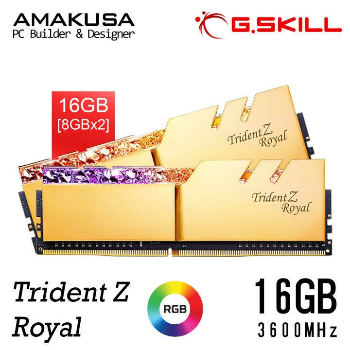 G.Skill Trident Z Royal Gold Crystal RGB 🌈 DDR4 16GB 3600 MHz Kit of ...