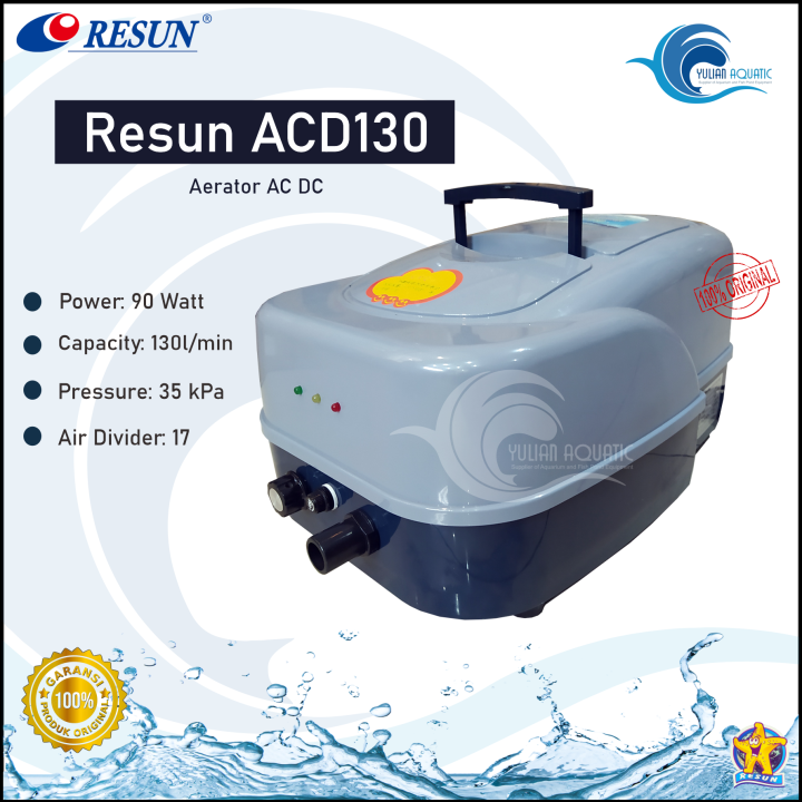 AERATOR AC DC RESUN ACD 130, POMPA UDARA OTOMATIS BATERAI AERASI ...