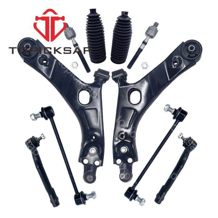 TOPICKSAP 10PCS Suspension Kit Front Lower Control Arm Ball Joint Sway Bar For Hyundai Tucson ...