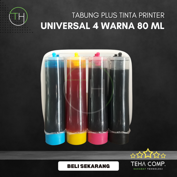 Tabung Infus Plus Tinta 4 Warna Modifikasi Inktank Printer Canon HP ...