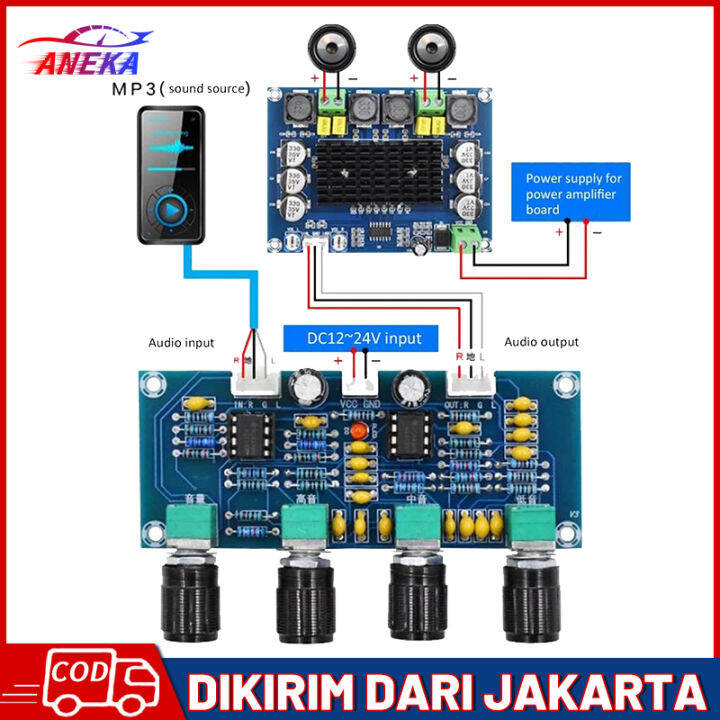 【COD+Ready Stock】Xh-a901 Preamp Tune Control Ne5532 Hi-fi Class Low Noise Pre-amplifier Papan ...