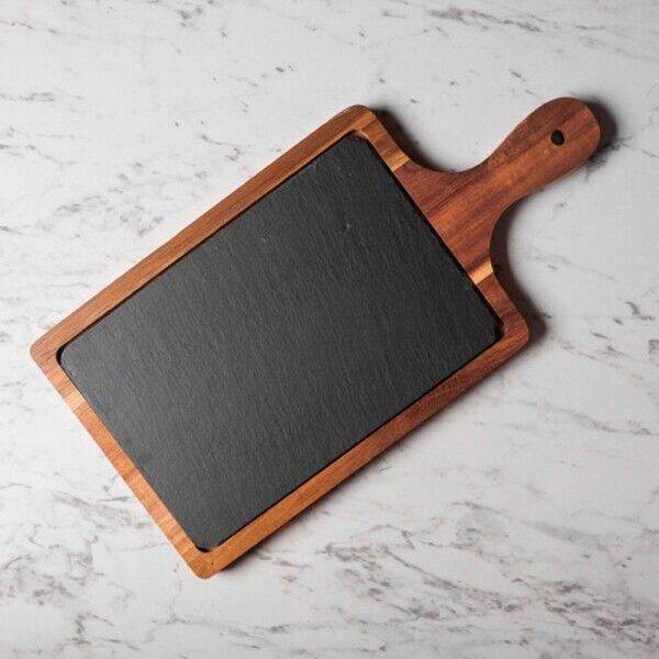 Stone and Wood Combination Platter 35 x 17.5cm - Piring Batu & Kayu ...