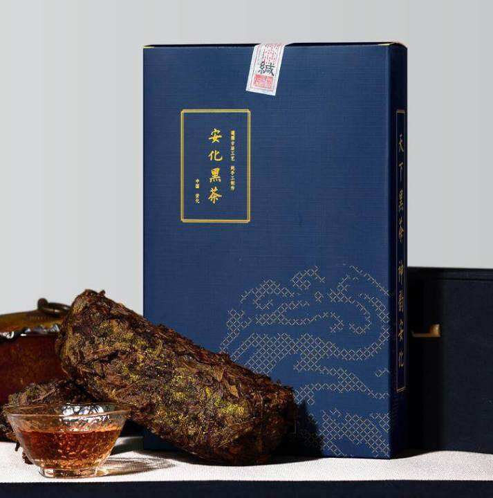 (Chinese Tea) Hunan Anhua Dark Tea Authentic Golden Flower Fuzhuan Tea ...