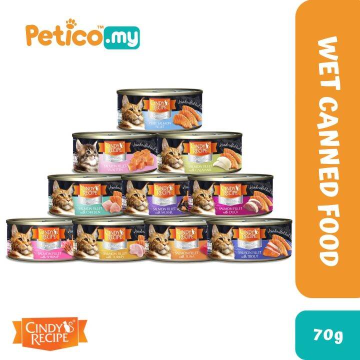 Cindy's Recipe Signature 70g Salmon Fillet Wet Canned Food | Lazada