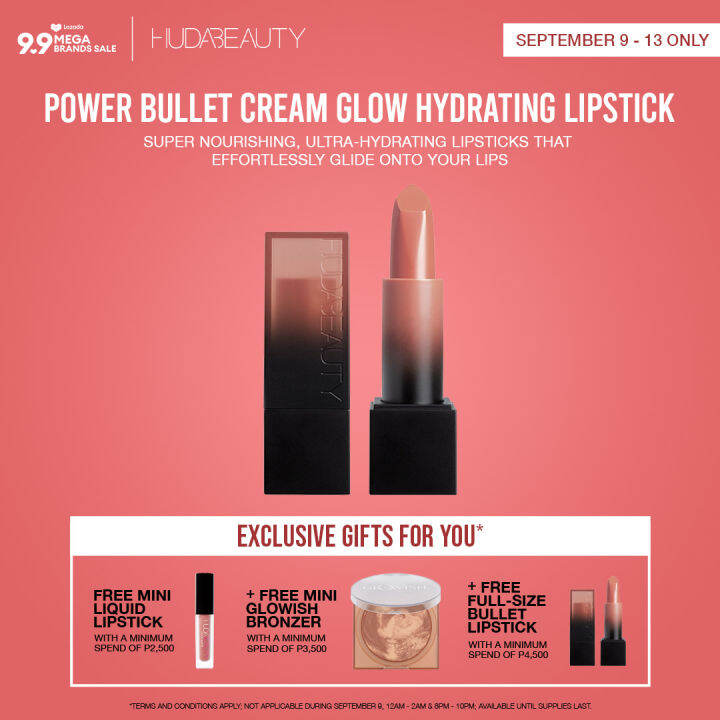 HUDA Beauty Power Bullet Cream Glow Lipstick | Lazada PH