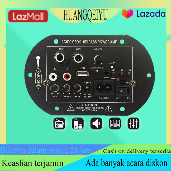 (Dikirim Dari Jakarta)D3 Subwoofer Dual Mic HiFi Bass Power Amp Mobil ...