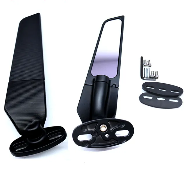 Realzion Bike Universal Winglet Ninja Stealth Side Mirror for Big Bikes ...